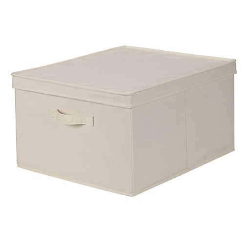 Household Essentials Jumbo Lidded Storage Box, Natural (115) | Staples