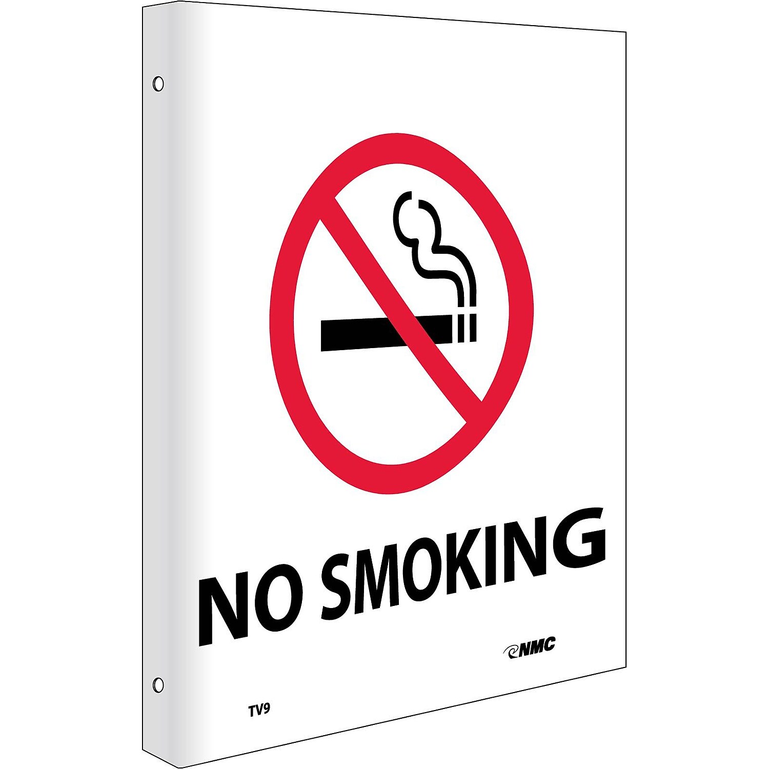 NMC TV9 Flanged Sign Legend "NO SMOKING" with Graphic 8" Length ...