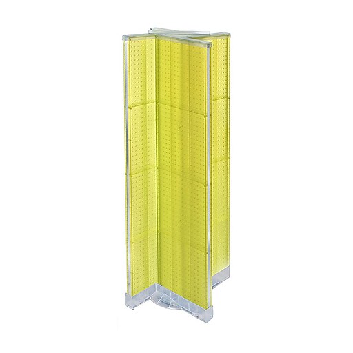 Azar Displays 16" x 60" Pegboard Floor Display Yellow | Staples