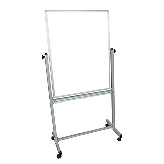 Staples Dry Erase Easel Silver Steel 28841 US CC Staples