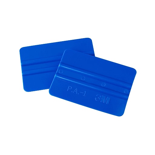 3M™ 4" x 3" Plastic Squeegee Hand Applicator, Blue | Staples