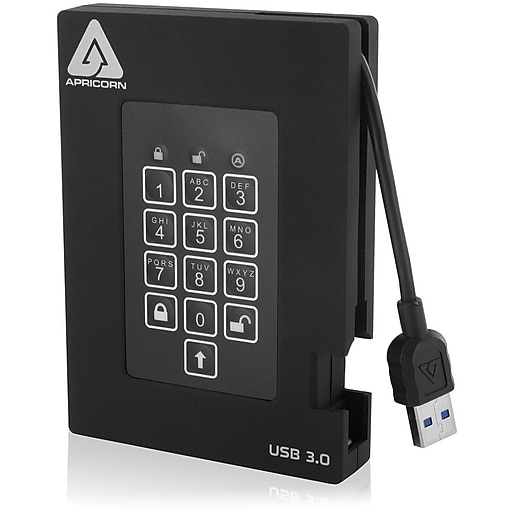 Apricorn Aegis Padlock Fortress 500 GB USB 3.0 External Hard Drive ...