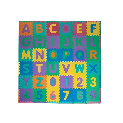 Trademark 96 Piece Foam Floor Alphabet & Number Puzzle Mat | Staples