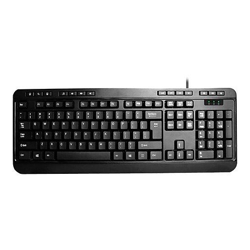 Adesso Multimedia Desktop Wired Keyboard, Black (AKB-132UB) | Staples