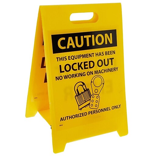 Floor Sign, Dbl Side, Caution This Equipment Has Been Locked Out ...
