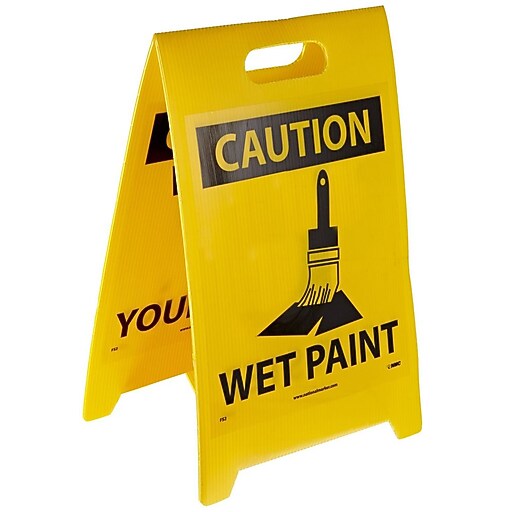 Floor Sign, Dbl Side, Caution Watch Your Step Caution Wet Paint, 20X12 ...