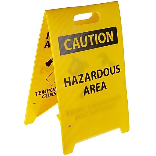 Floor Sign, Dbl Side, Pardon Our Appearance . . .Caution Hazardous Area ...