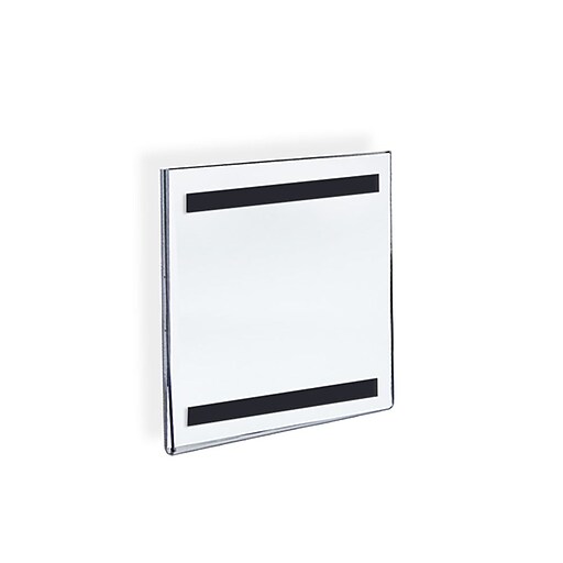Azar Displays Acrylic Vertical Wall Mount Sign Holder with Magnetic ...