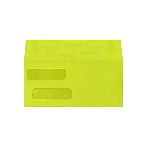 Lux Double Window Invoice Envelopes, 4 1/8 x 9 1/2, Wasabi 250/Pack ...