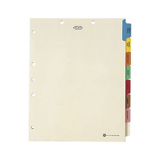 Medical Arts Press® 8-Tab Chart Medical Indexes, Side-Tab, 175/Bx | Staples