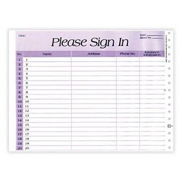 sign in sheets | Staples