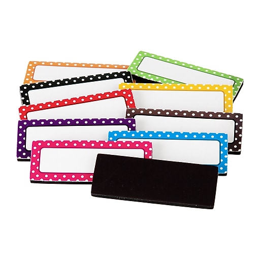 Teacher Created Resources Polka Dots Magnetic Label Set, 2 1/2" x 1 ...