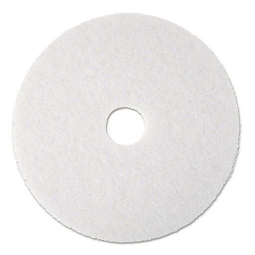 3M White Super Polish Pad, 20", 5/case (4100) | Staples