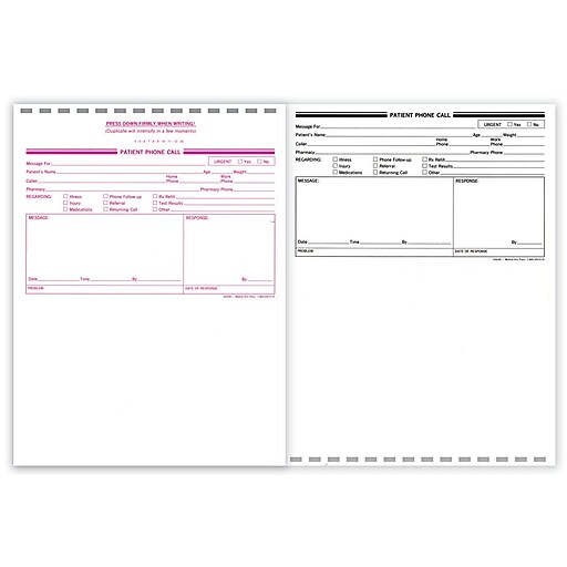 Medical Arts Press® Patient Call Book; Self-Duplicating | Staples