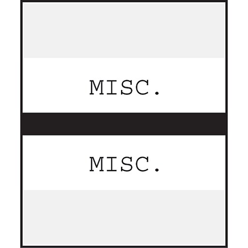 Medical Arts Press® Standard Preprinted Chart Divider Tabs, MISC ...