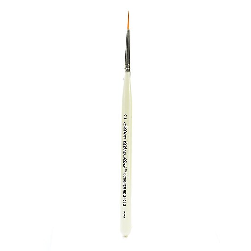 Silver Brush Ultra Mini Series Golden Taklon Brushes, 2 Designer Round ...