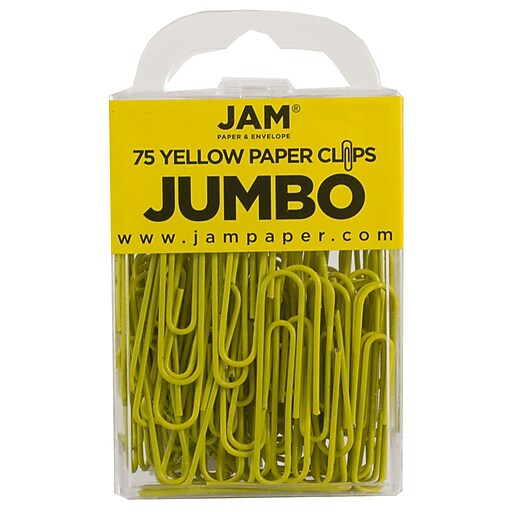 JAM Paper Jumbo Paper Clip, Yellow, 75/Pack (42182236) at Staples JAM Paper Jumbo Paper Clip, Yellow, 75/Pack (42182236) at Staples