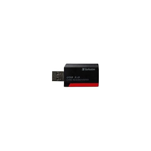 Verbatim USB 3.0 External Pocket Card Reader, Black (98538) | Staples