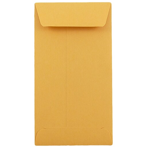 JAM Paper #7 Coin Envelope, 3 1/2" x 6 1/2", Brown Kraft, 25/Pack ...