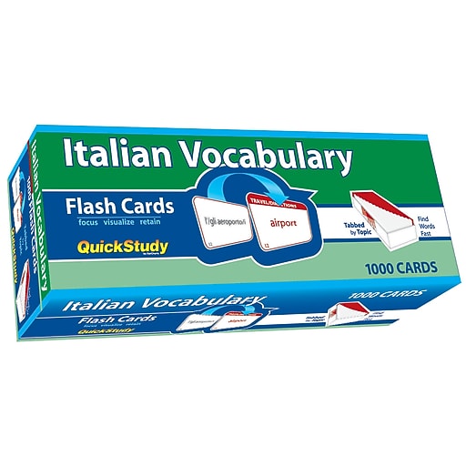 BarCharts, Inc. QuickStudy® Italian Flashcard & Reference Set ...