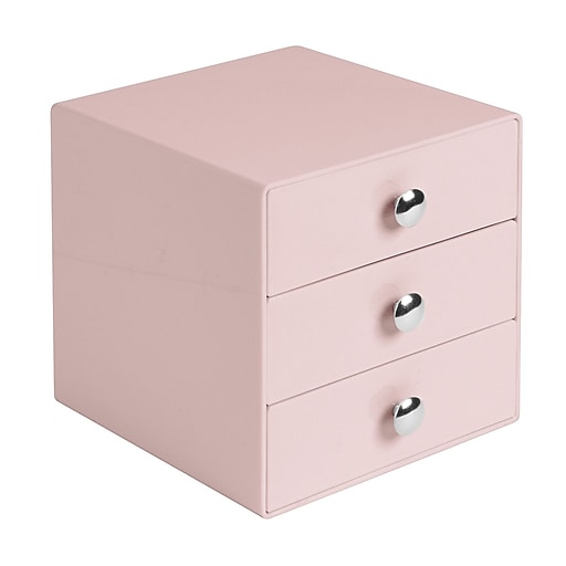 InterDesign Original Plastic 3-Drawer Organizer Drawers, Pink (35314 ...
