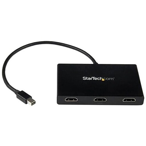 StarTech Mini DisplayPort to 3x HDMI Multi Stream Transport Hub, Black (MSTMDP123HD) | Staples