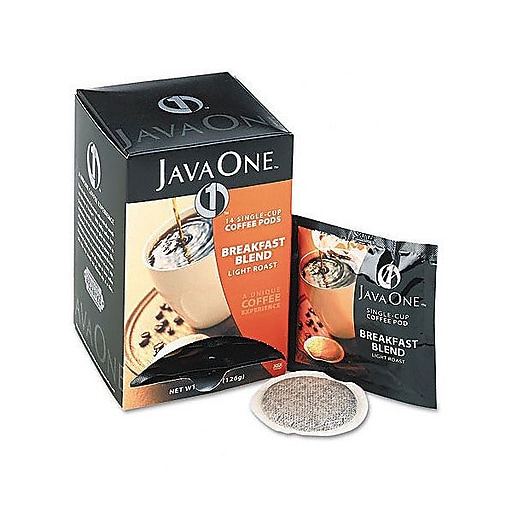 Java One® Single Cup Breakfast Blend Ground Coffee Pods, Regular, .3 oz ...