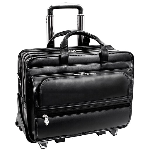 McKlein P Series Laptop Briefcase, Black Leather (86445) | Staples