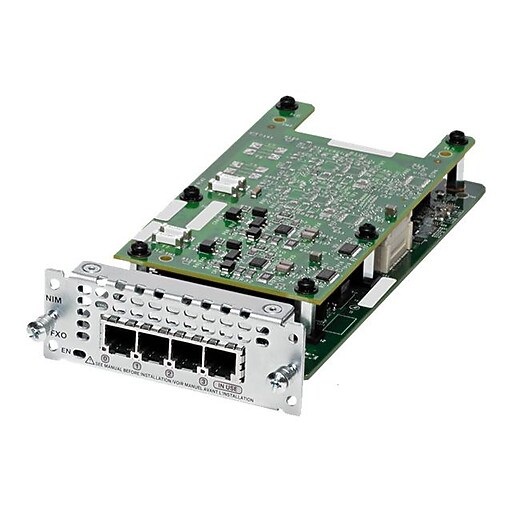 Cisco™ Network Interface Card, 4 x FXO Port (NIM-4FXO=) at Staples
