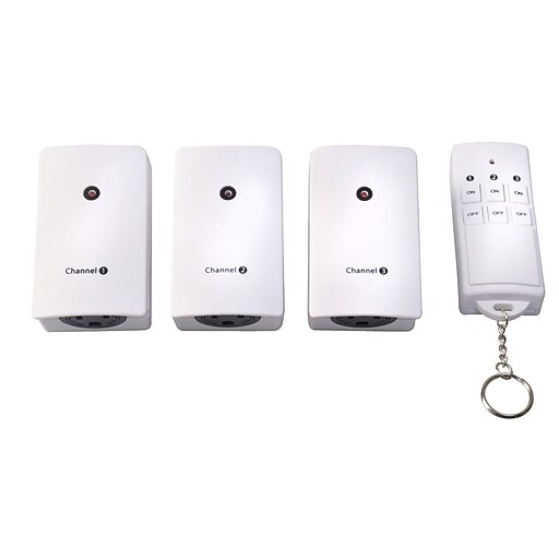 Woods 13569 Indoor Wireless Remote Control with 3-Outlets, 3-Pack ...