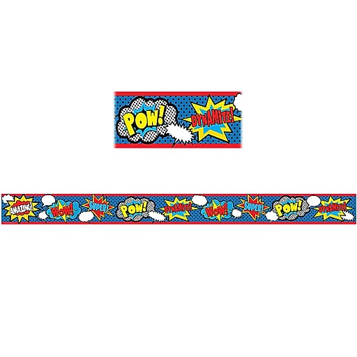 Teacher Created Resources Superhero Straight Border Trim, 37.5" x 3.5 ...