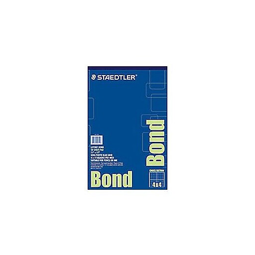 Grid Pads, Translucent, 4 x 4 Grid, 11"x17", 50 Sheets | Staples