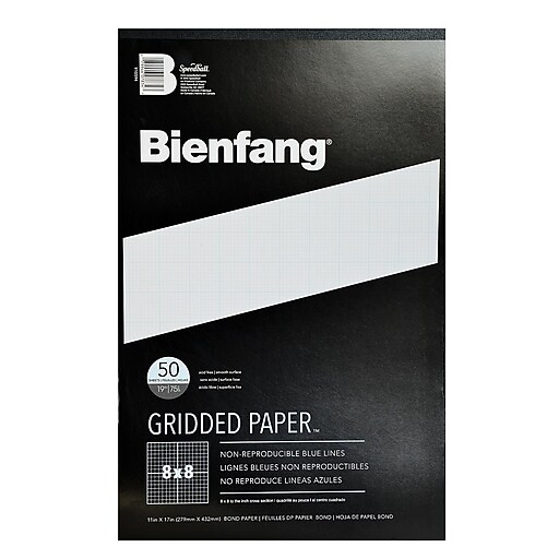 Bienfang Gridded Paper 8 X 8 11 In. X 17 In. Pad Of 50 [Pack Of 2] (2PK ...