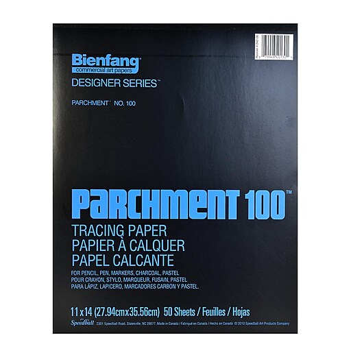 Bienfang Parchment 100 Tracing Paper 11 In. X 14 In. Pad Of 50 Sheets ...