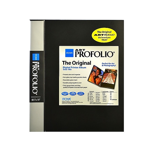 Itoya Art Profolio Storage/Display Book, 8.5"x 11", 60 Pages, Black ...