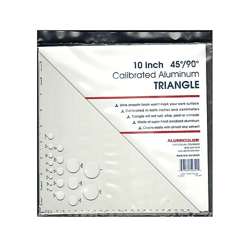 Alumicolor Aluminum Calibrated Triangles 10 In. 45/90 (5282-1) | Staples