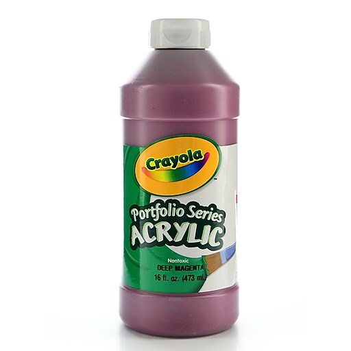 Crayola Portfolio Series Acrylic Paint Deep Magenta 16 Oz. [Pack Of 2 ...