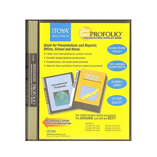 Itoya Clear Cover Profolio Presentation Books 48 Pages (96 Views) [Pack ...