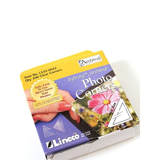 Lineco Infinity Clear Photo Corners Pack Of 500 (L533-0022) | Staples