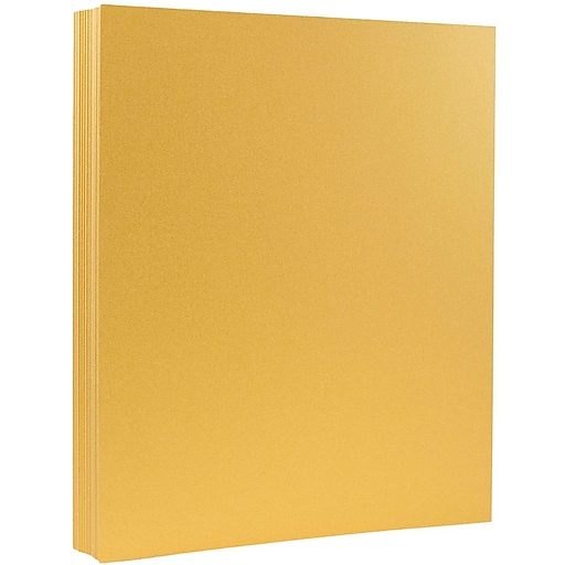 JAM Paper Metallic Colored 8.5" x 11" Copy Paper, 32 lbs., Gold ...