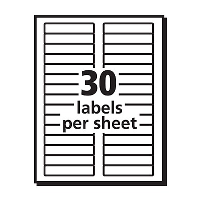 Avery Permanent File Folder Labels with TrueBlock, White, 750/Pack ...