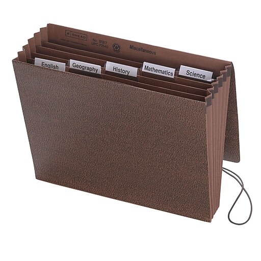 Smead Subject File, 6 Pockets, Flap and Elastic Cord Closure, Letter ...