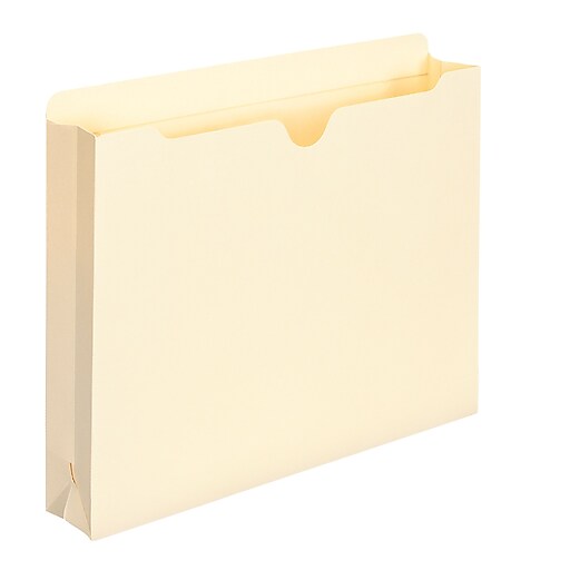 Smead Reinforced File Jackets, 2" Expansion, Letter Size, Manila, 50 ...