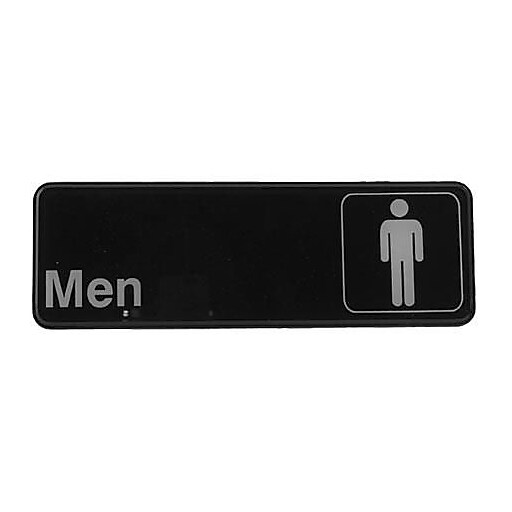 Winco 3" x 9" Men's Restroom Sign (SGN-311) | Staples
