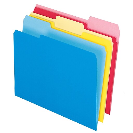 Pendaflex® Write & Erase File Folders, Assorted, Letter-size, 12/Pk ...