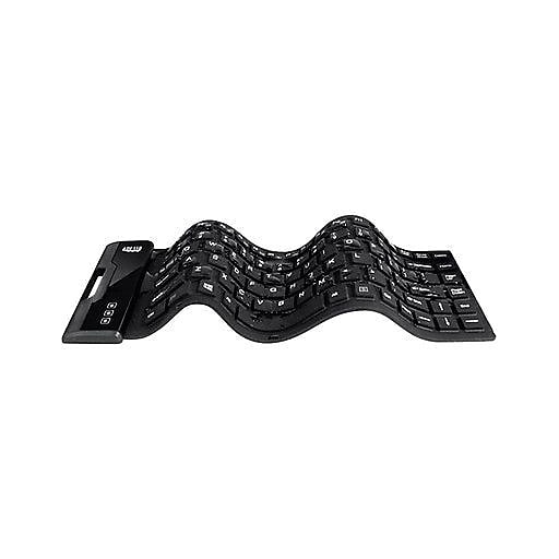 Adesso® Wired Waterproof Flex Keyboard, Black | Staples