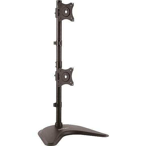 StarTech Vertical Dual Monitor Stand, Steel, Adjustable, Up to 27 ...