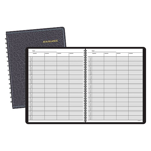 AT-A-GLANCE Four-Person Group 10.875" x 8.5" Daily Appointment Book ...