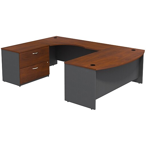Bush Business Furniture Westfield Bow Front Left Handed U Shaped Desk ...