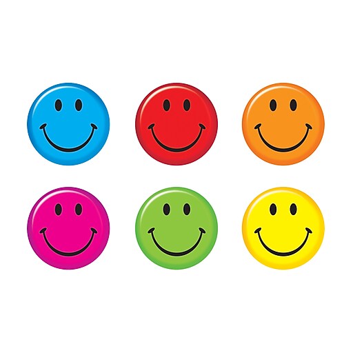 Trend 3" Smiley Faces, Assorted Colors (T-10874) at Staples